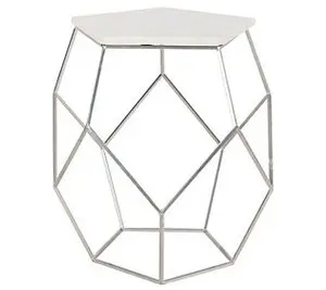 SAFAVIEH Modern Pentagon Marble Top Side Table - One-color