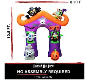 HAUNTED HILL FARM 9-ft. Inflatable Pre-lit Arch