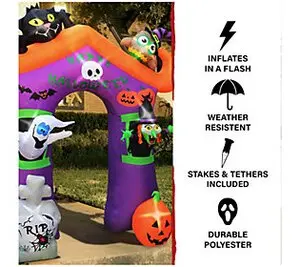 HAUNTED HILL FARM 9-ft. Inflatable Pre-lit Arch