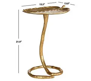 SAFAVIEH Mina Metallic Foil Petal Side Table