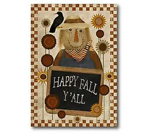 COURTSIDE MARKET Happy Fall 12' X 18' Canvas Wa Ll Art - One-color