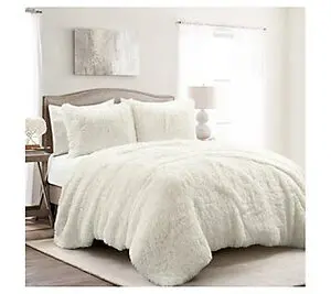 LUSH DECOR Emma Faux Fur Oversized Comforter Set Full/quee N By - One-color