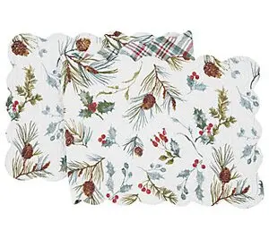VALERIE PARR HILL 14' X 51' Edith Holly Botanical Table Runner Valerie - One-color