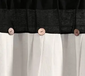 LUSH DECOR Linen Button Valance 52' X 18' + 2' Lush Dec Or