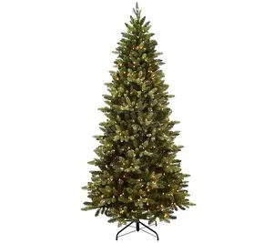 PULEO INTERNATIONAL Puleo 6.5' Pre-lit Slim Westford Spruce Tree, 1 391 Tips - One-color
