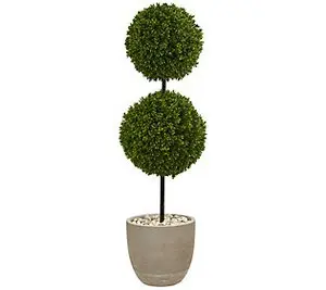 NEARLY NATURAL 4' Boxwood Ball Topiary In Planter Nearly Na Tural - One-color