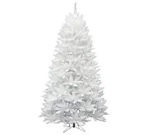 VICKERMAN 7.5' Sparkle White Spruce Christmas T Ee, Unlit - One-color