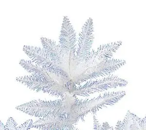 VICKERMAN 7.5' Sparkle White Spruce Christmas T Ee, Unlit