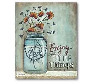 COURTSIDE MARKET Enjoy The Little Things' Canv As Wall Art - One-color