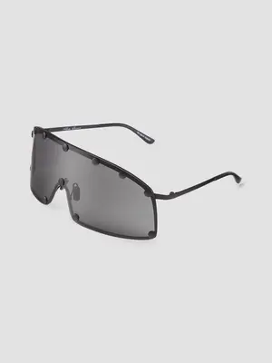 Rick Owens Mirrored Shield Sunglasses Black