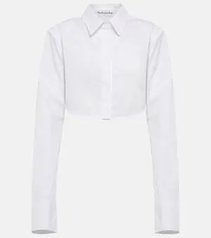 THE FRANKIE SHOP - The Frankie Shop Uma Cropped Cotton Poplin Shirt