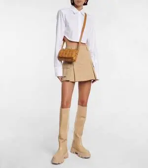 THE FRANKIE SHOP - The Frankie Shop Uma Cropped Cotton Poplin Shirt
