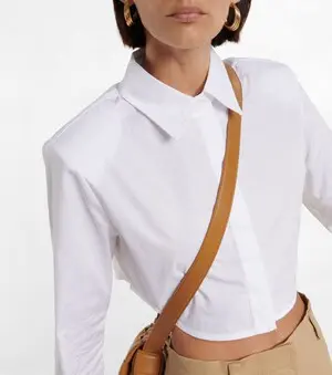 THE FRANKIE SHOP - The Frankie Shop Uma Cropped Cotton Poplin Shirt