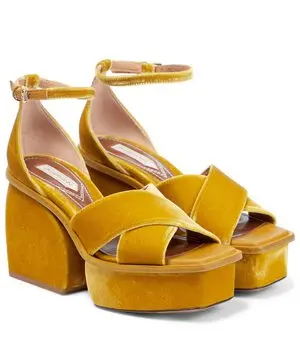 Zimmermann Velvet Platform Sandals