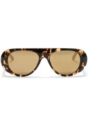Palm Angels Sierra Round-frame Sunglasses - Brown