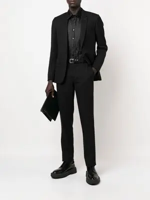 BILLIONAIRE Silver Cut Long-sleeved Shirt