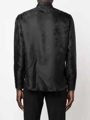 BILLIONAIRE Silver Cut Long-sleeved Shirt