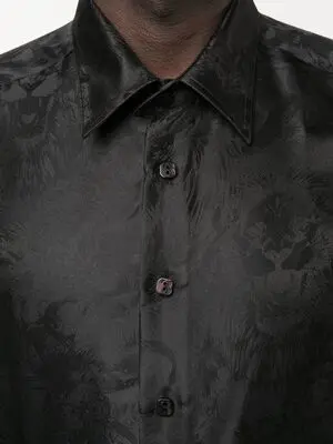 BILLIONAIRE Silver Cut Long-sleeved Shirt