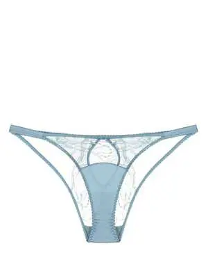 FLEUR OF ENGLAND Ocean Ouvert Lace Briefs - Blue