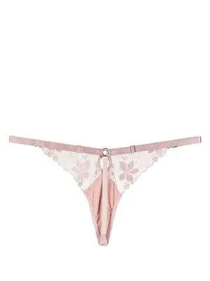 BORDELLE Vita Floral-embroidered Thong