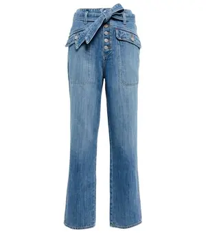 Veronica Beard Rinley High-rise Cropped Jeans