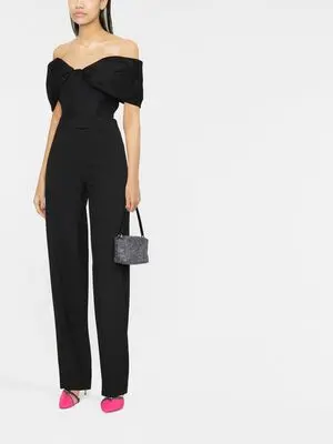 Attico High-waisted Wide-leg Trousers - Black