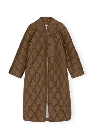 GANNI Oversized Ripstop Quilt Coat