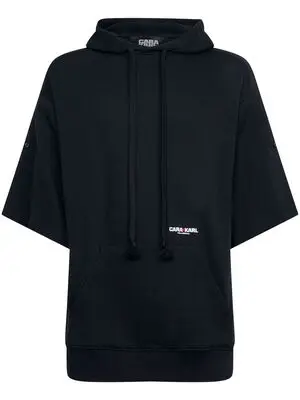 Karl Lagerfeld X Cara Delevingne Logo-print Hoodie - Black