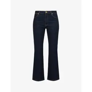 JOSEPH Duke Flared Cropped Stretch-cotton Jeans