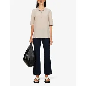 JOSEPH Duke Flared Cropped Stretch-cotton Jeans