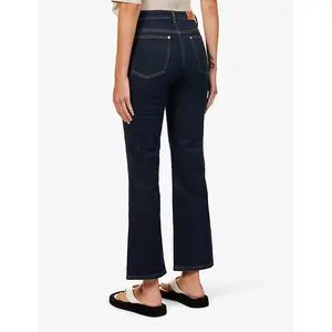 JOSEPH Duke Flared Cropped Stretch-cotton Jeans