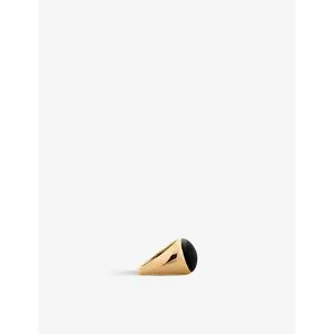 Monica Vinader X Kate Young 18ct Yellow -plated Vermeil Sterling Silver And Onyx Ring - Black