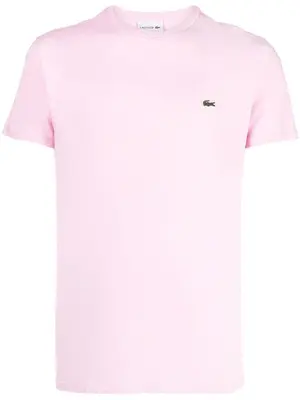Lacoste Logo-embroidered T-shirt - Pink