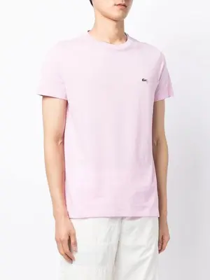 Lacoste Logo-embroidered T-shirt - Pink