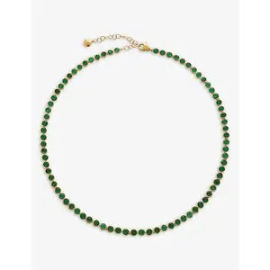 Monica Vinader X Kate Young Recycled Gold Vermeil Onyx Necklace - Green
