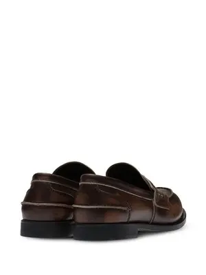 Miu Miu Leather Penny Loafers