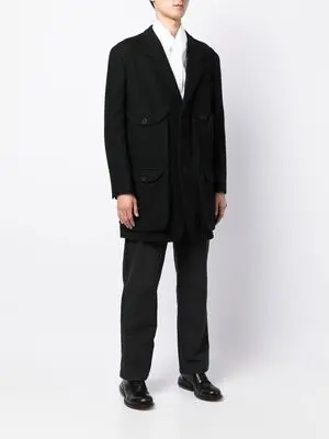 Yohji Yamamoto Single-breasted Fitted Coat