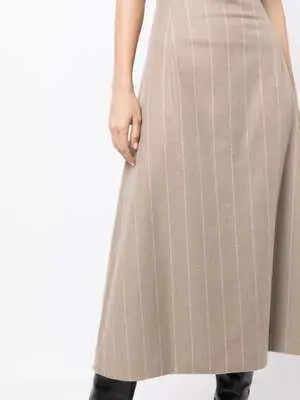 LITKOVSKA Pinstriped A-line Skirt