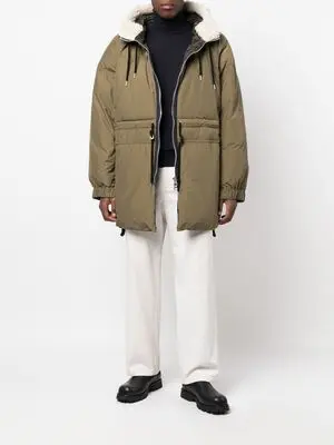 Sacai Hooded Padded Coat - Green