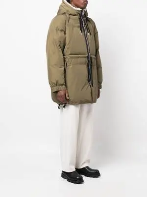 Sacai Hooded Padded Coat - Green