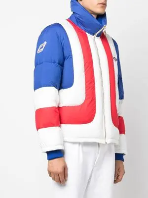 Casablanca Colour-block Puffer Jacket - White