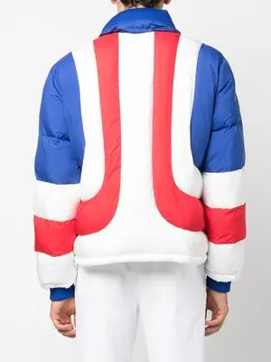 Casablanca Colour-block Puffer Jacket - White