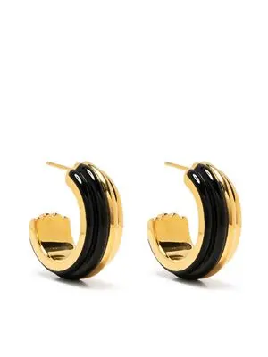 AURÉLIE BIDERMANN Stripe Hoop Earrings - Black