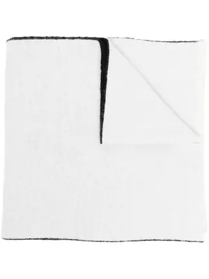 Alberta Ferretti Logo-print Scarf - White