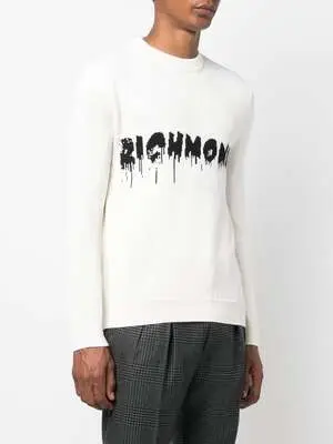 John Richmond Intarsia-knit Logo Jumper
