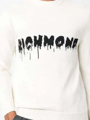 John Richmond Intarsia-knit Logo Jumper