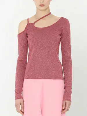 JW Anderson Cut-out Metallic Top - Pink