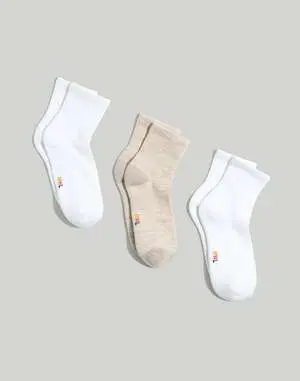 MADEWELL Madewell Three-Pack MWL Cloudlift Ankle Socks