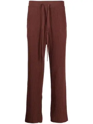 Nanushka Ribbed Straight-leg Trousers