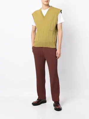 Nanushka Ribbed Straight-leg Trousers
